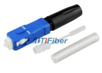 China Blue FTTH SC/UPC Quick Splice Fiber Optic Connector - 2.5mm Ferrule, ≤0.3dB Insertion Loss for sale