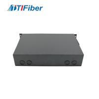China Rack Mount Fiber Optic Patch Panel FTTH Termination Box 48 Cores SC LC Adapter for sale