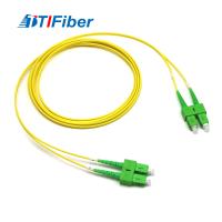 China SC/APC to SC/APC Simplex 9/125 SM Fiber Patch Cord PVC Yellow OEM for sale