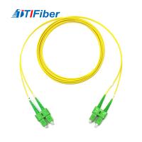 China SC/APC to SC/APC Simplex 9/125 SM Fiber Patch Cord PVC Yellow OEM for sale