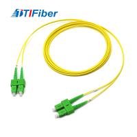 China SC/APC to SC/APC Simplex 9/125 SM Fiber Patch Cord PVC Yellow OEM for sale