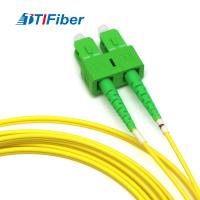China SC/APC to SC/APC Simplex 9/125 SM Fiber Patch Cord PVC Yellow OEM for sale