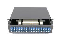 China Rack Mount Fiber Optic Patch Panel 12 to 144 Core SC LC Duplex for sale