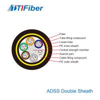 China Double Jacket ADSS Fiber Optic Cable 2 - 288 Core All Dielectric Self Supporting for sale