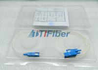 China 1x2 Mini Optical Fiber PLC Splitter 0.9mm SC/APC Singlemode 1260-1650nm for sale