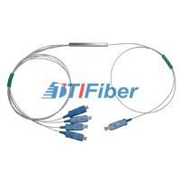 China 1x2 Mini Optical Fiber PLC Splitter 0.9mm SC/APC Singlemode 1260-1650nm for sale
