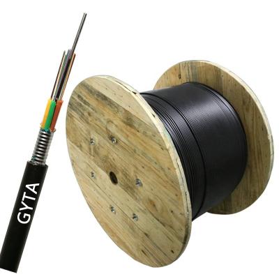 China GYTA Outdoor Fiber Optic Cable 12 24 48 96 Cores Single Mode Steel Wire Armored for sale