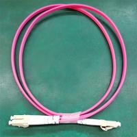 China OM4 Multimode Fiber Optic Patch Cord LC to LC Duplex 3mm LSZH for FTTH Networks for sale