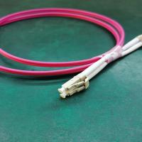 China OM4 Multimode Fiber Optic Patch Cord LC to LC Duplex 3mm LSZH for FTTH Networks for sale