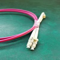 China OM4 Multimode Fiber Optic Patch Cord LC to LC Duplex 3mm LSZH for FTTH Networks for sale