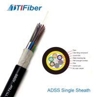 China Custom Length ADSS Fiber Optic Cable 12-144 Cores All Dielectric Self Supporting Outdoor for sale