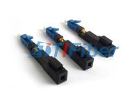 China LC UPC APC Single Mode Fiber Connector with 250μm Coating, ≤0.3dB Insertion Loss, and -40℃ to +75℃ Operating Range for sale