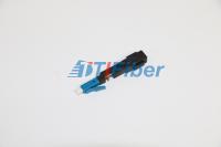 China LC UPC APC Single Mode Fiber Connector with 250μm Coating, ≤0.3dB Insertion Loss, and -40℃ to +75℃ Operating Range for sale