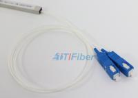 China 1x2 Steel Tube PLC Fiber Optic Splitter SC/PC 1260-1650nm Low Insertion Loss for sale