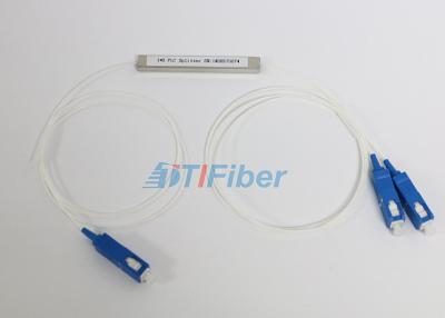 China 1x2 Steel Tube PLC Fiber Optic Splitter SC/PC 1260-1650nm Low Insertion Loss for sale