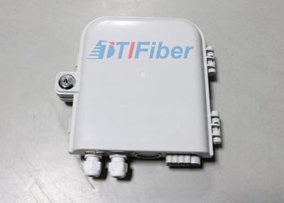 China 8 Ports FTTH Fiber Optic Distribution Box ABS Wall Mount IP65 Outdoor 181x45x207mm for sale