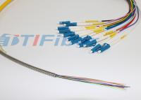 China LC UPC APC Bundle Optical Fiber Pigtail - Single Mode 9/125μm with ≤0.2dB Insertion Loss and -40°C to +85°C Operating Range for sale