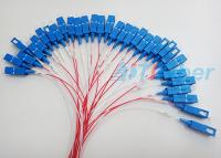 China 1x32 Steel Tube Type PLC Fiber Optic Splitter SC APC 0.9mm Cable 1260-1650nm for sale