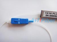 China 1x16 Steel Tube Mini Fiber Optic PLC Splitter SC APC 1260-1650nm Low Insertion Loss for sale