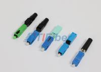 China Singlemode SC/PC Fiber Optic Fast Connector 250μm Coating with ≤0.3dB Insertion Loss for Drop Wire Cable for sale