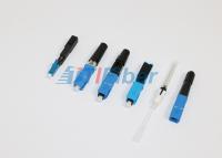 China Singlemode SC/PC Fiber Optic Fast Connector 250μm Coating with ≤0.3dB Insertion Loss for Drop Wire Cable for sale