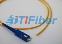 China Simplex single mode pigtail fiber optic SC / UPC 0.9mm 1.5 meters RoHS for sale