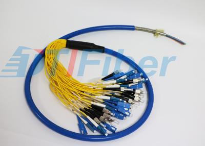 China Armored Fiber Optic Pigtail ST LC FC SC Multimode 0.9mm 2.0mm 3.0mm for Patch Panel for sale