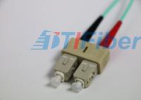 China SC UPC Multimode Duplex Fiber Optic Patch Cord 50/125um FTTH Network for sale