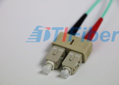 China SC UPC Multimode Duplex Fiber Optic Patch Cord 50/125um FTTH Network for sale
