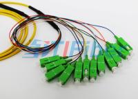 China SC / UPC to LC / UPC fiber optic cable patch cord  Multi mode 12 Core LSZH Jacket for sale