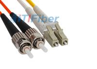 China FC/PC to LC/PC OM3 Duplex Multimode Fiber Patch Cord 2m Low Insertion Loss for sale