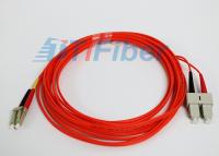 China 62.5 / 125 mm Duplex Fiber Patch Cords  Multimode  LC / UPC to SC / UPC for sale
