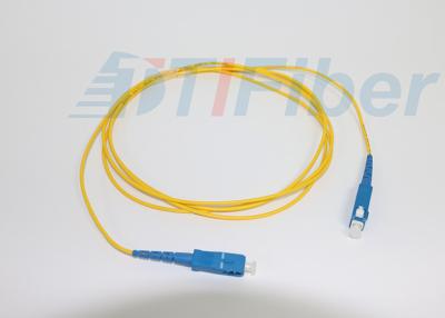 China SC UPC Simplex Single Mode Fiber Patch Cord 9/125um for FTTH Network Custom Length for sale