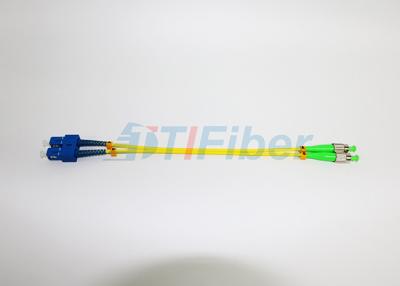 China Single Mode Duplex Fiber Optic Patch Cord With Connectors FC / PC to SC / PC for sale