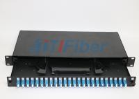 China 1U 24 Port LC Duplex Fiber Optic Junction Box 430×300mm with 48-Core Capacity for FTTH Networks for sale