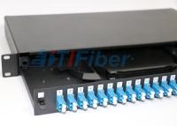 China 1U 24 Port LC Duplex Fiber Optic Junction Box 430×300mm with 48-Core Capacity for FTTH Networks for sale