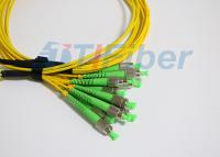 China Yellow 12 Core MPO To FC Fiber Optic Patch Cables For Telecom Network for sale