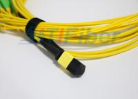China Yellow 12 Core MPO To FC Fiber Optic Patch Cables For Telecom Network for sale