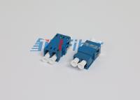 China ABS Blue Color LC / APC Single Fiber Optic Adapter , High Return Loss for sale