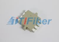 China Quad Style LC / PC fiber optic adaptors , Plastic fiber optic cable coupler for sale