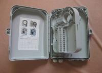 China SC LC Fiber Optic Distribution Box ABS Plastic Housing 16 Ports Wall Mount for sale
