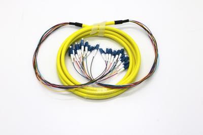China 24 Core Multi Fiber Breakout Cable LC/UPC-LC/UPC 0.9mm Tight Buffer with ≤0.2dB Insertion Loss for sale