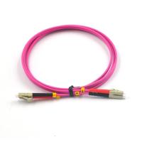 China LC Multimode OM4 UPC Pink Optical Fiber Patch Cord 2.0mm for CATV Network for sale
