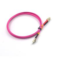 China LC Multimode OM4 UPC Pink Optical Fiber Patch Cord 2.0mm for CATV Network for sale