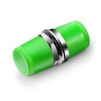 China Green FC PC Optical Fiber Adapter with Shutter Metal Housing 0.2dB Insertion Loss for sale