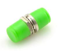 China Green FC PC Optical Fiber Adapter with Shutter Metal Housing 0.2dB Insertion Loss for sale