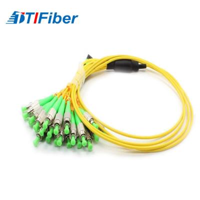 China SC APC to SC APC 12 Fiber 24 Core Multifiber Optical Patch Cord Jumper for sale