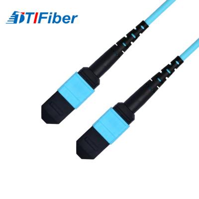 China OM3 Aqua 50/125μm Fiber Optic Patch Cord SC LC ST FC MPO MTP 1m 2m 3m Custom for sale