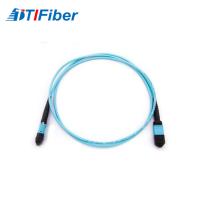 China OM3 Aqua 50/125μm Fiber Optic Patch Cord SC LC ST FC MPO MTP 1m 2m 3m Custom for sale