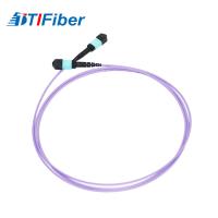 China OM4 60/125 μm Multimode Fiber Optic Patch Cord Simplex 1M LC to SC PVC Jumper for sale